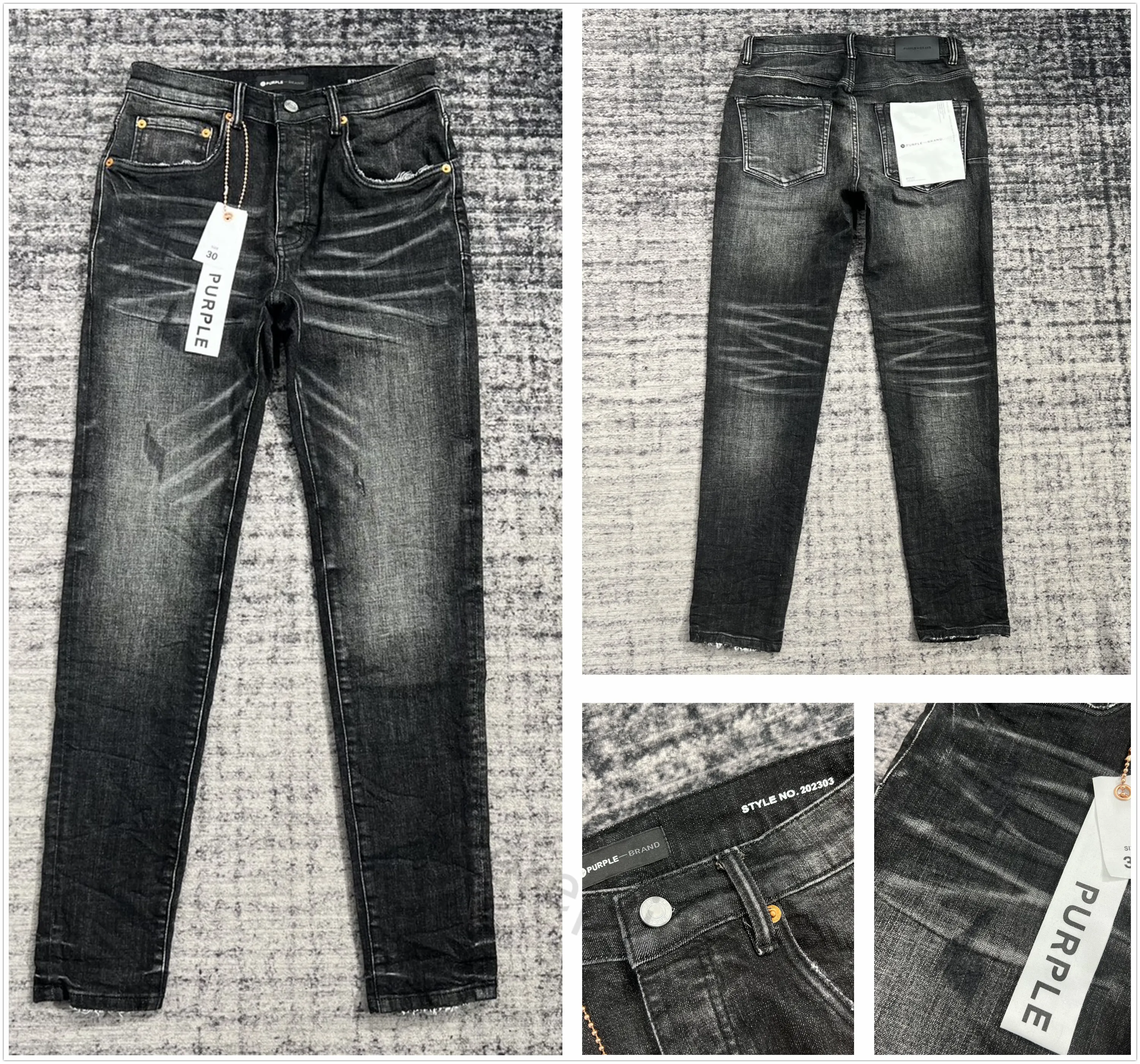 High Street Fashion Mens Purple Hiking Topshop Jamie Jeans With Ripped ...
