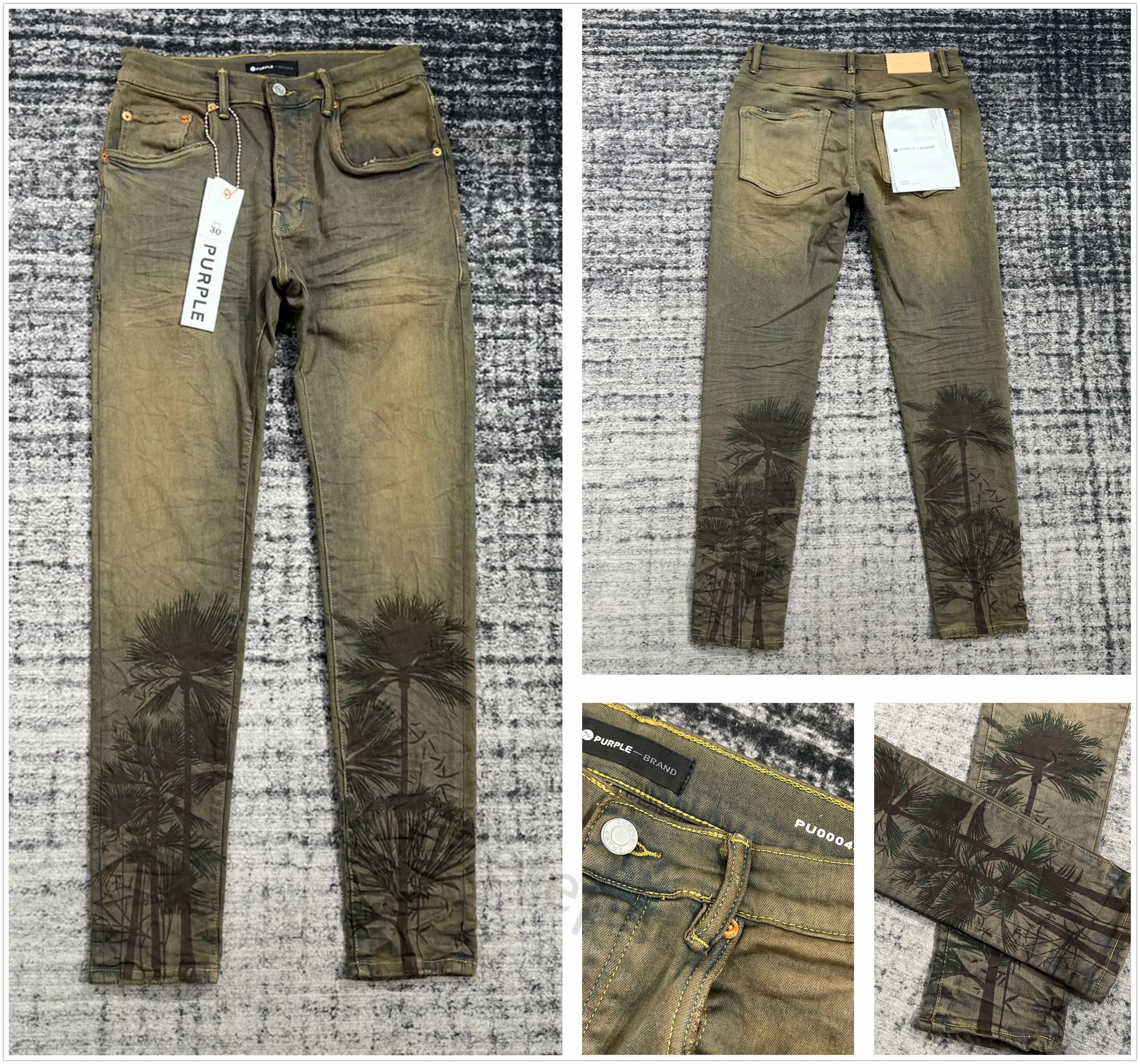 High Street Fashion Mens Purple Hiking Topshop Jamie Jeans With Ripped ...
