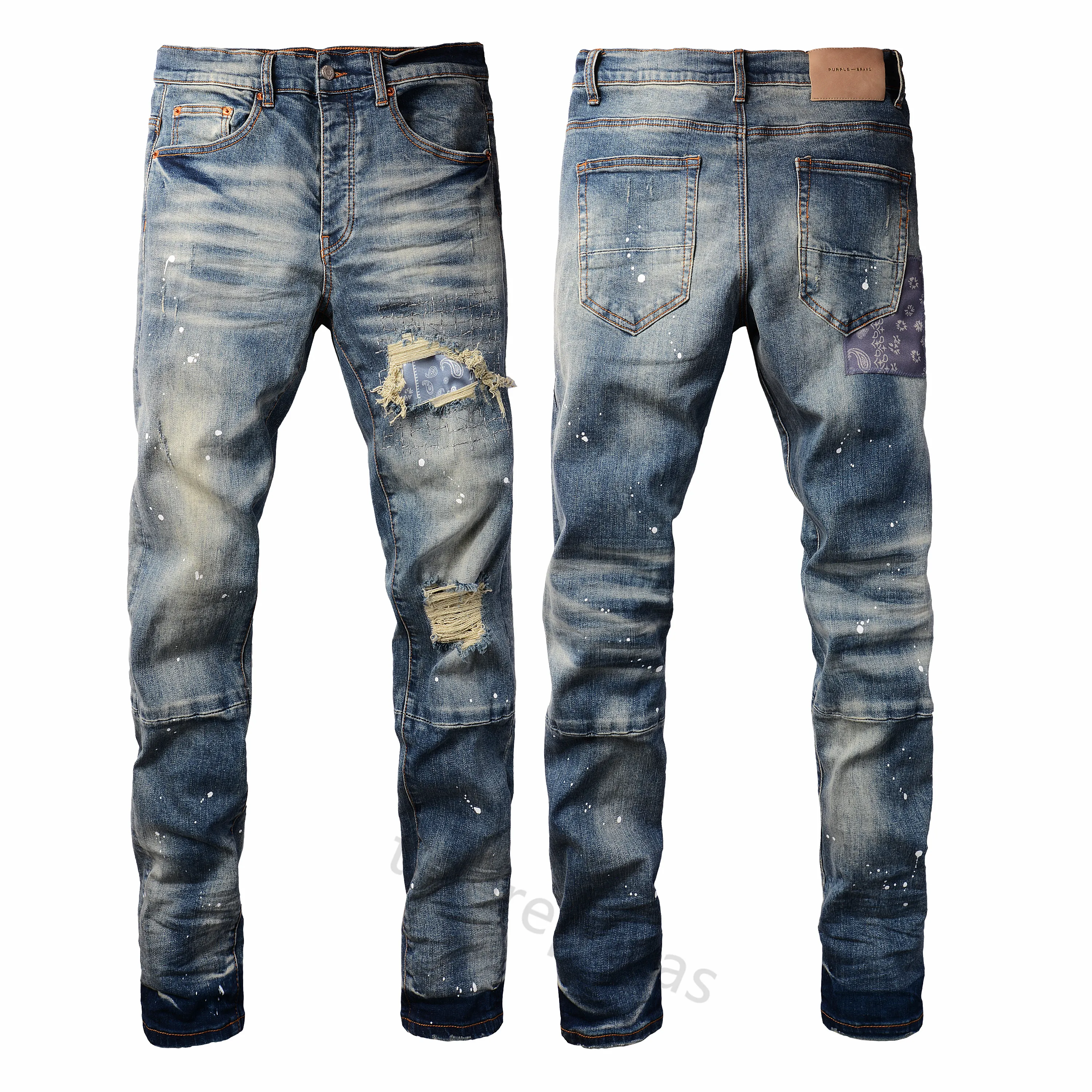 High Street Fashion Mens Purple Hiking Topshop Jamie Jeans With Ripped ...