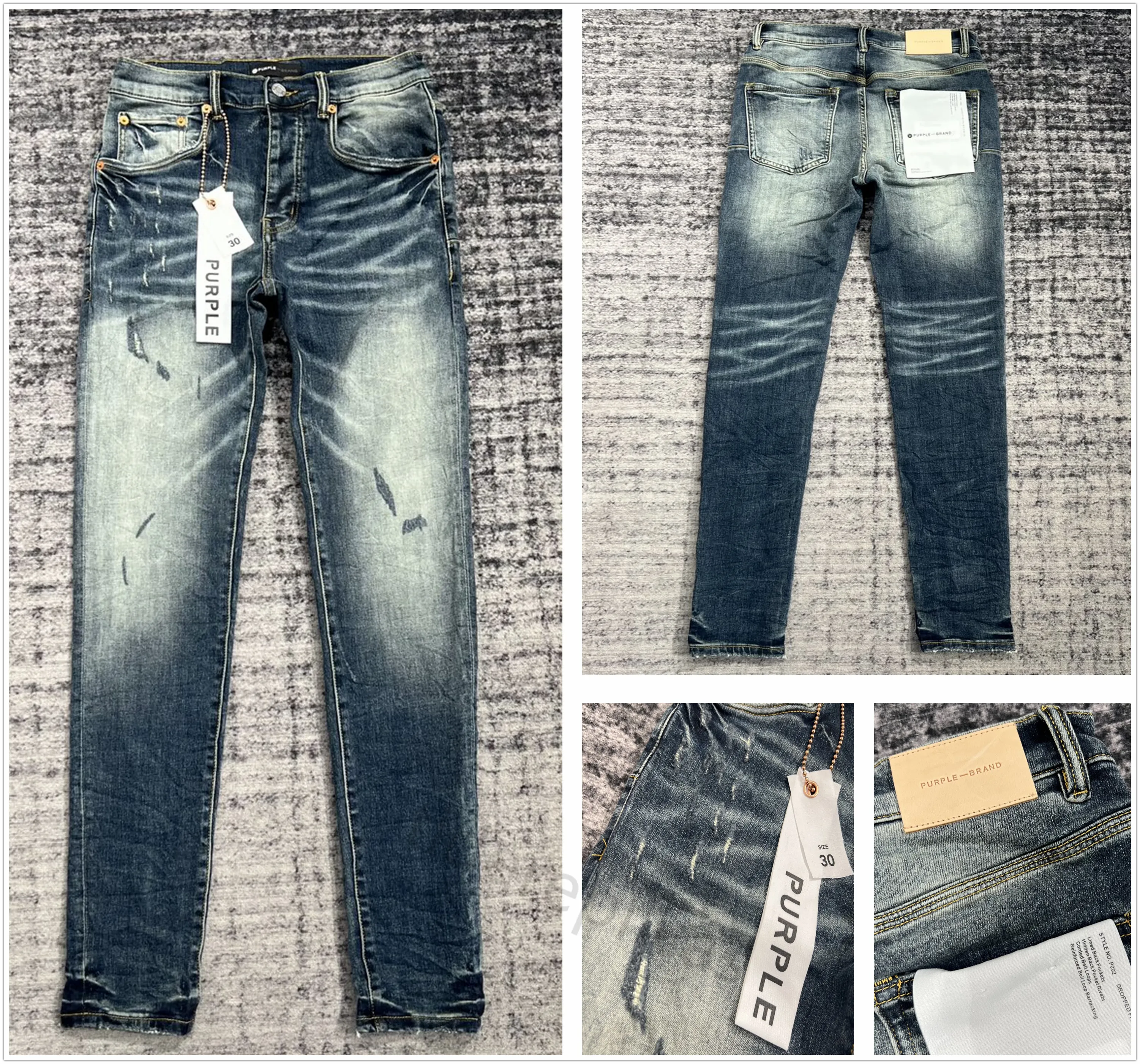 High Street Fashion Mens Purple Hiking Topshop Jamie Jeans With Ripped ...