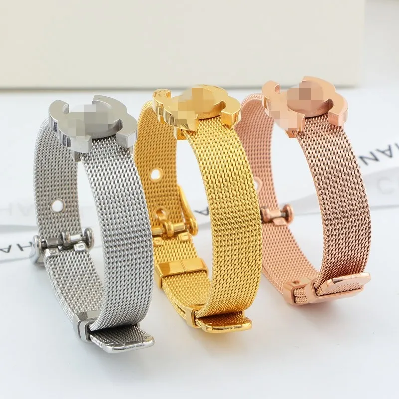 Luxury Designer Womens Letter C Charm Bracelets Elegant 18K Gold ...