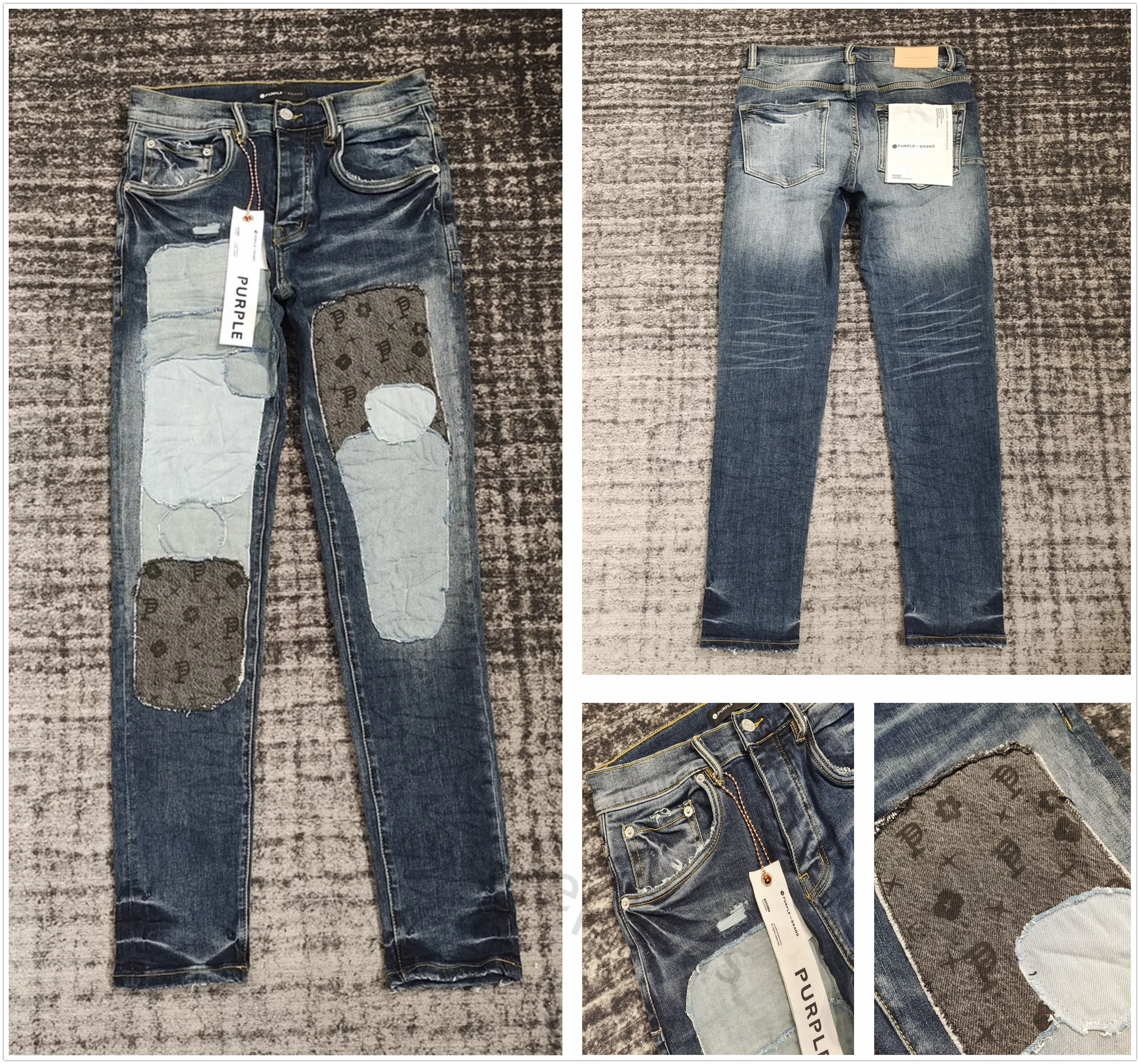 High Street Fashion Mens Purple Hiking Topshop Jamie Jeans With Ripped ...