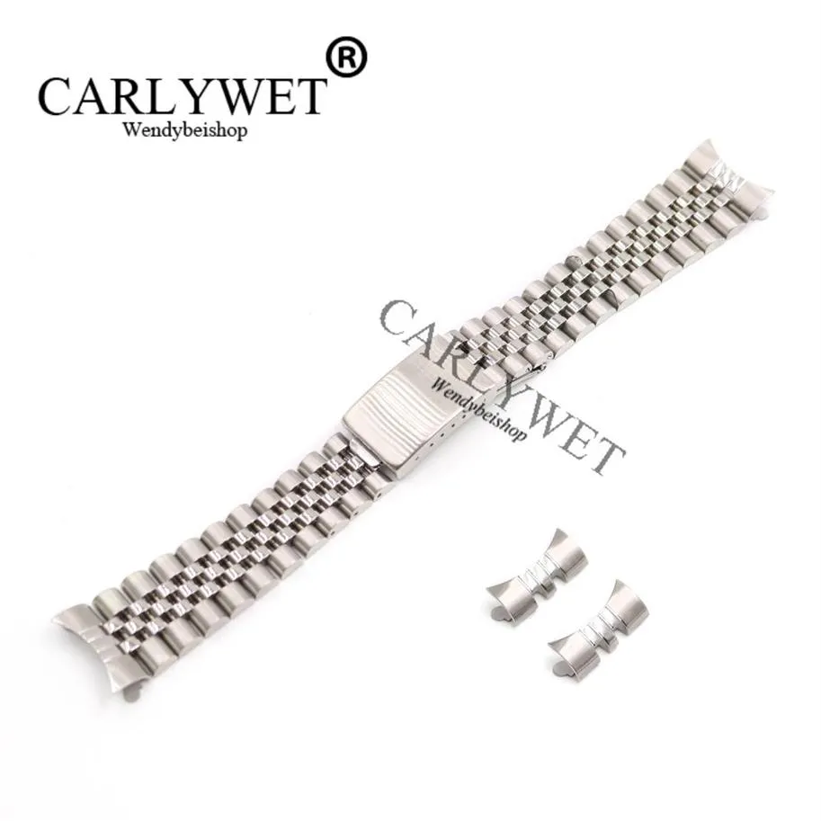 DHgate.com:CARLYWET Hollow End Solid Screw Link Watch Band Strap ...
