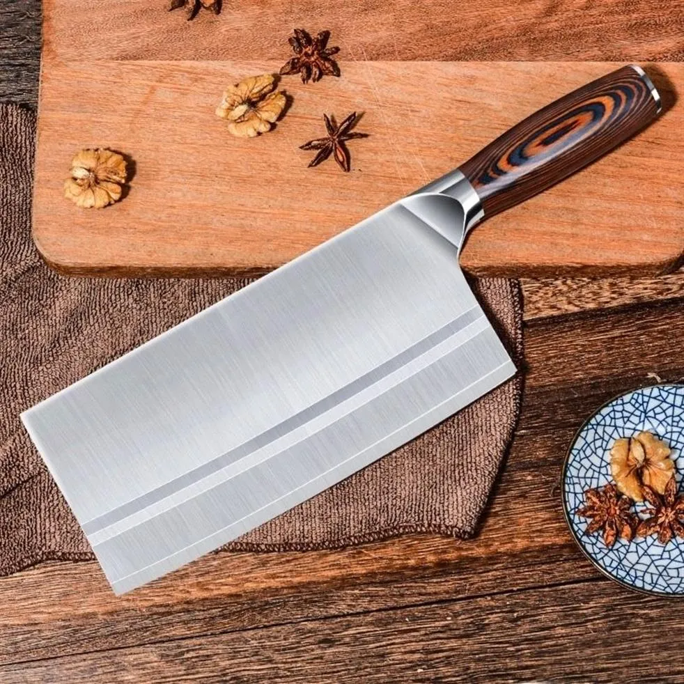 DHgate.com:8inch Stainless Steel Meat Cleaver Chinese Chef LNIFE ...