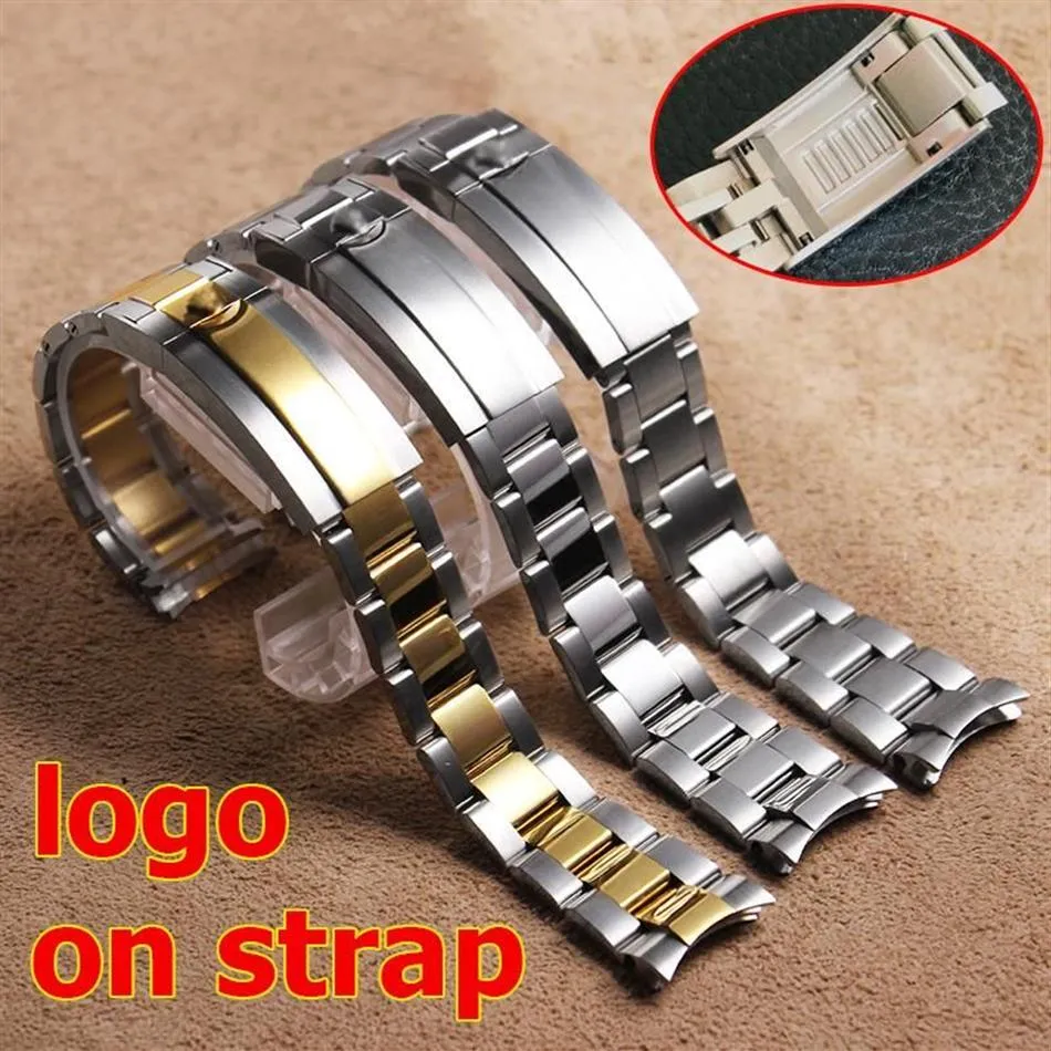 20/21mm Stainless Steel Watch Band for Green Water Ghost Yacht Series ...