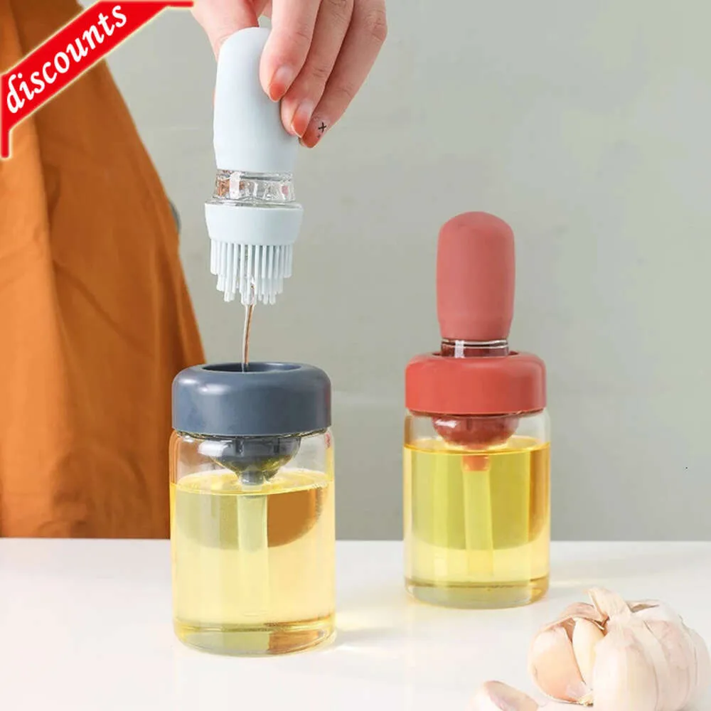 Premium Oil Dispenser with Brush - Portable Kitchen Oil Bottle for ...