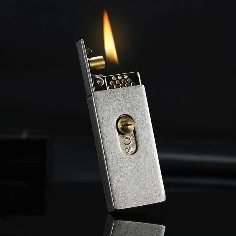 Windproof Pure Copper Kerosene Lighter Metal Cigarette Lighter with ...