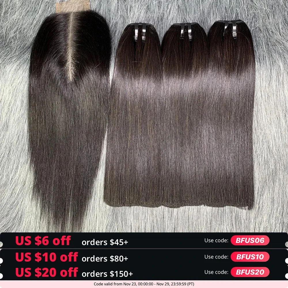 DHgate.com:100% Human Hair Bundles with Closure, 3 Bundles 2x6 Lace Kim ...