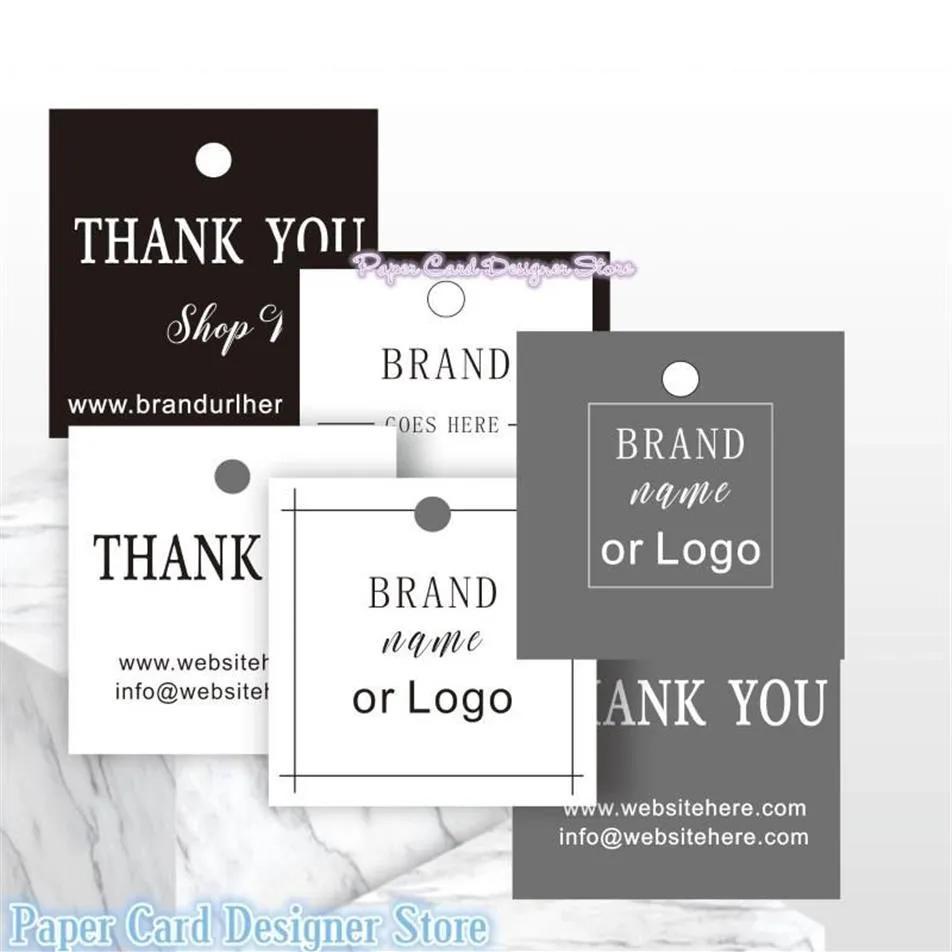 DHgate.com:Custom Black Thank You Hang Tags - 300GSM Cardstock Paper ...