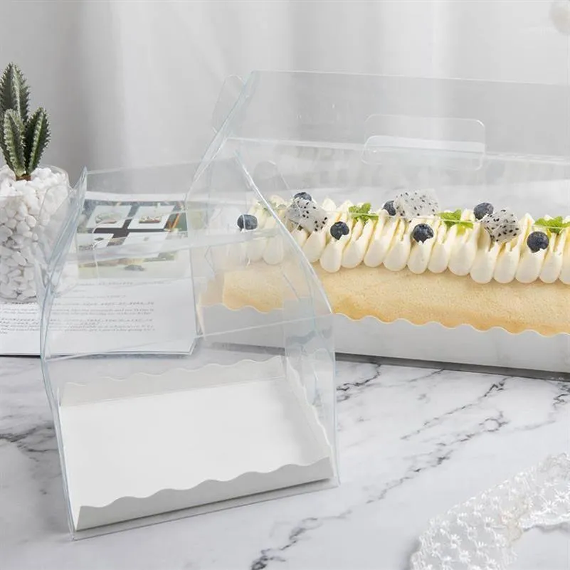 DHgate.com:Transparent Cake Roll Packaging Box with Handle, Eco ...