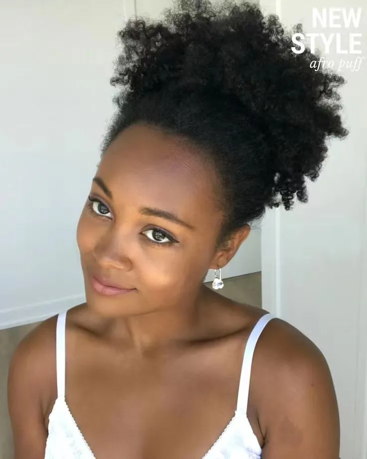 Kinky Curly Human Hair Bundles Afro Puff Drawstring Ponytail Extension ...