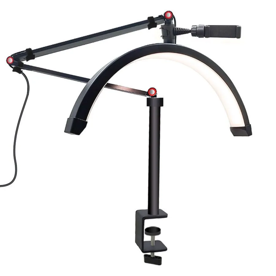 DHgate.com:2024 Upgraded!Professional LED Half Moon Ring Light with ...