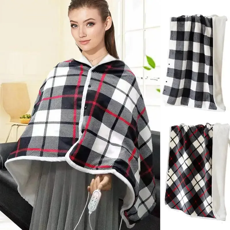 DHgate.com:Heated Electric Blanket Wrap - Flannel Throw Shawl with ...