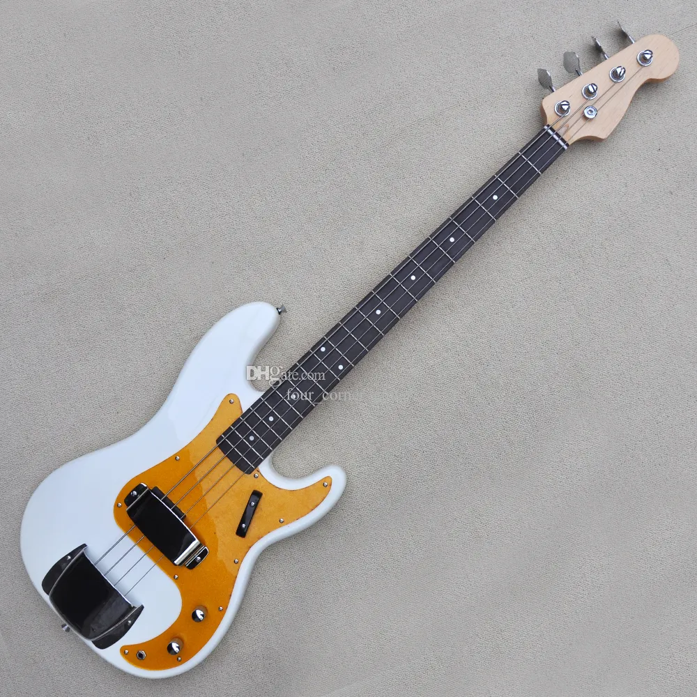 DHgate.com:4 Strings White Electric Bass Guitar with Rosewood Fretboard ...