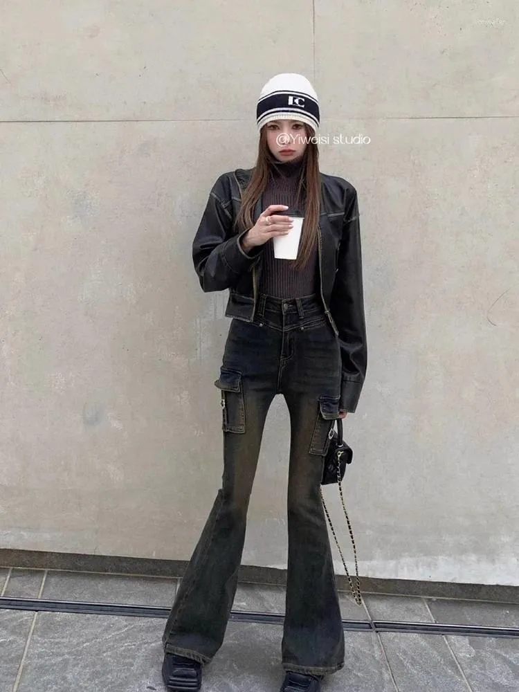 Japanese Streetwear Low Rise Flare Jeans: Aesthetic Y2K Japanese Streetwear Low Rise Flare Jeans: Aesthetic Y2K