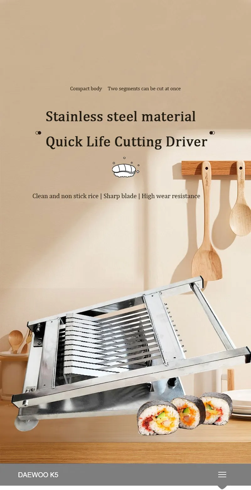 DHgate.com:Sushi Roll Cutter: Premium Bamboo Rice Roll Maker Set for ...