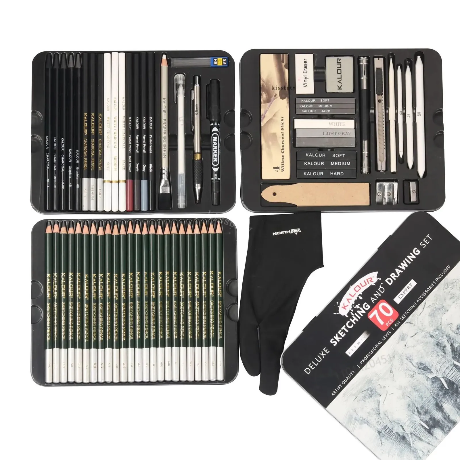 DHgate.com:70/75 Pieces Professional Art Painting Set, Sketch Pencil ...