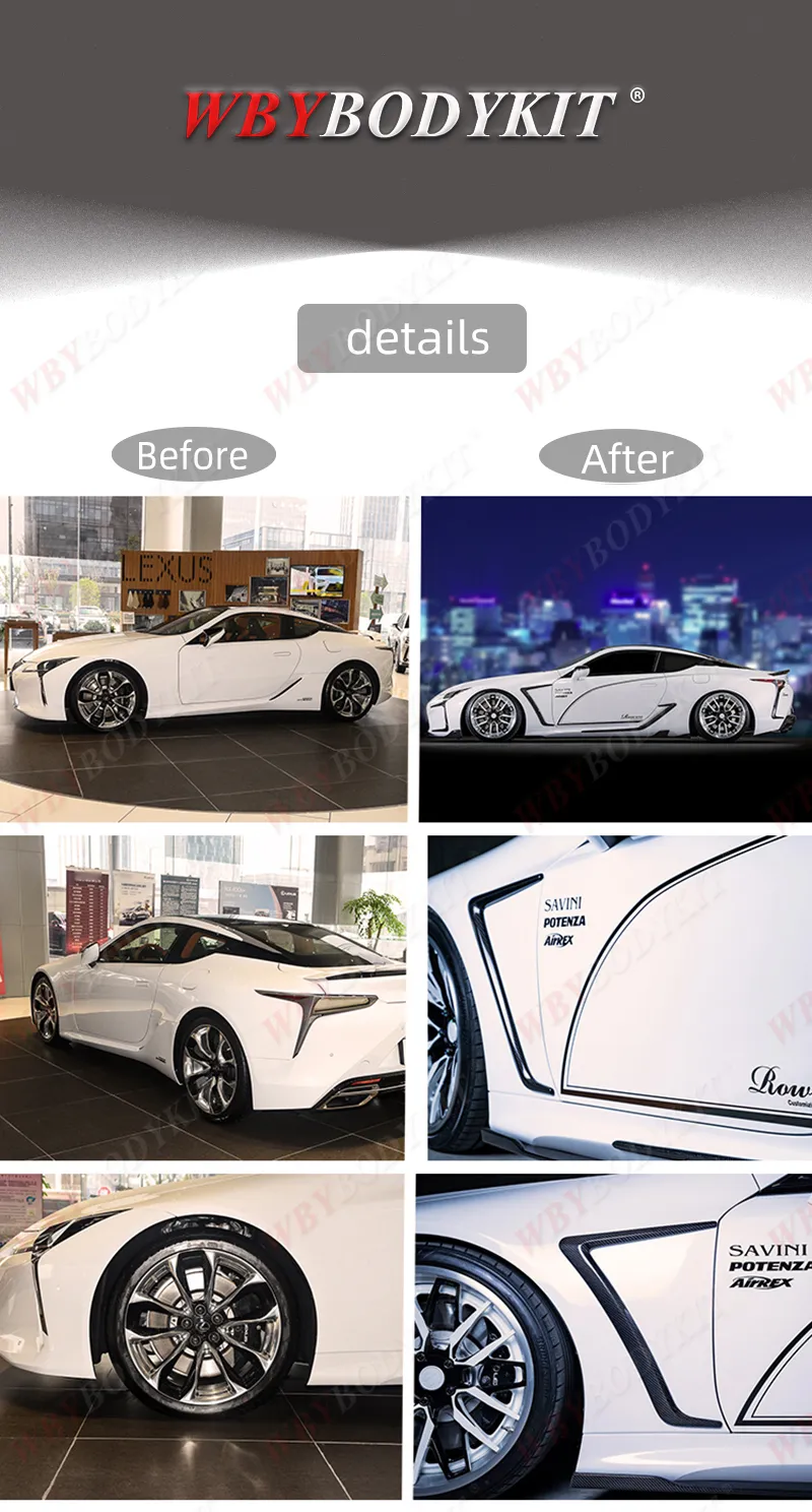 Lexus LC500/H WideBody Kit Front Fender Expansion & Diffuser Board Set ...