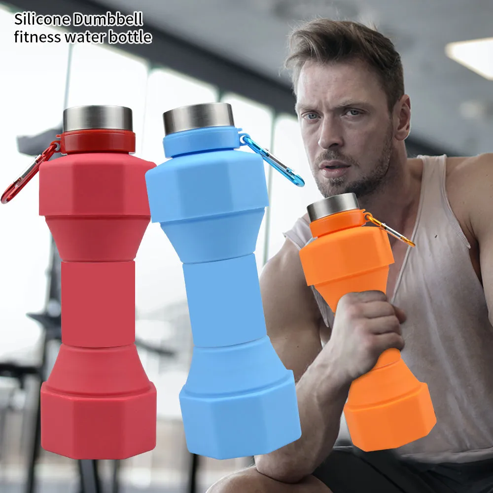 Portable Water Bottle Collapsible Water Container, Lightweight Silicone ...