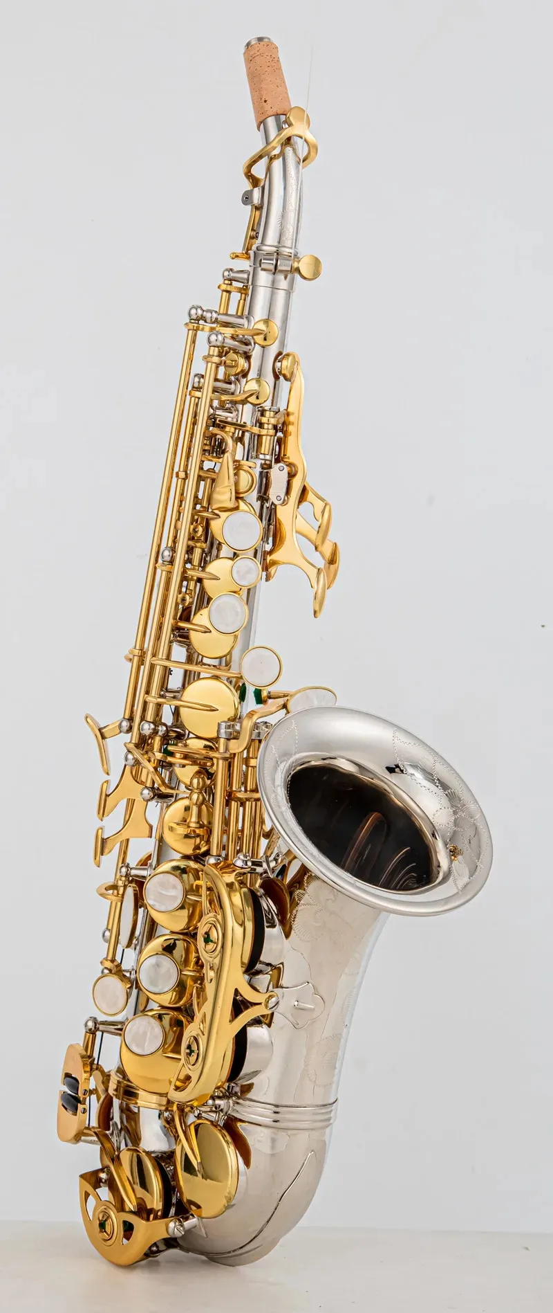 DHgate.com:Bb Soprano Saxophone Silver Plated Brass Professional ...