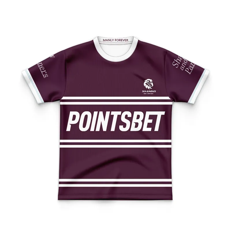 DHgate.com:Manly Sea Eagles 2024 Boys Girls Home Away Kids Rugby Jersey ...