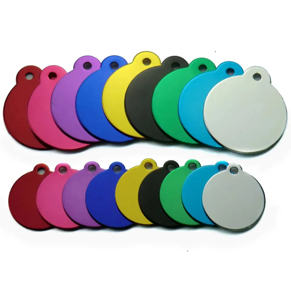 DHgate.com:100 Pcs Lost Pet ID Tags for Dogs, Cats - Round Collar ...