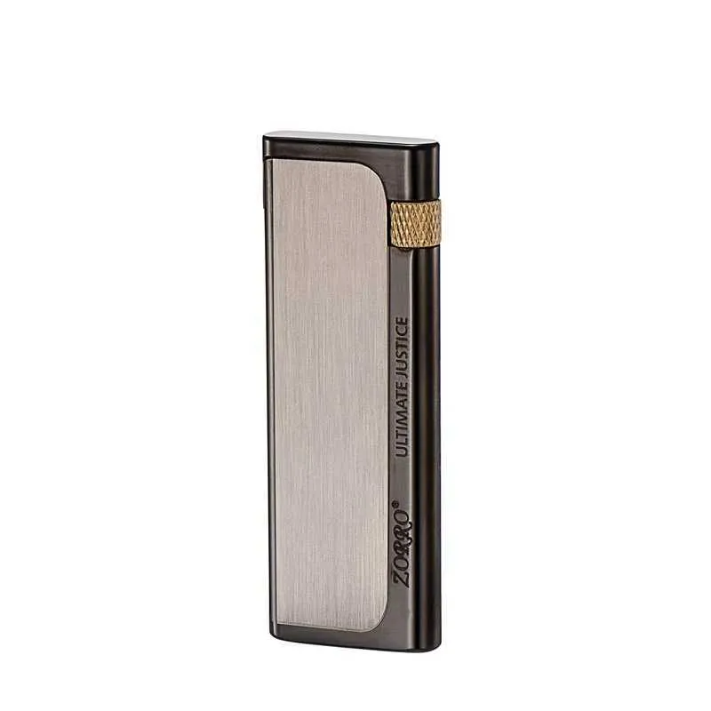 Ultra-Slim Brushed Metal Lighter - Compact, Portable, and Refillable ...