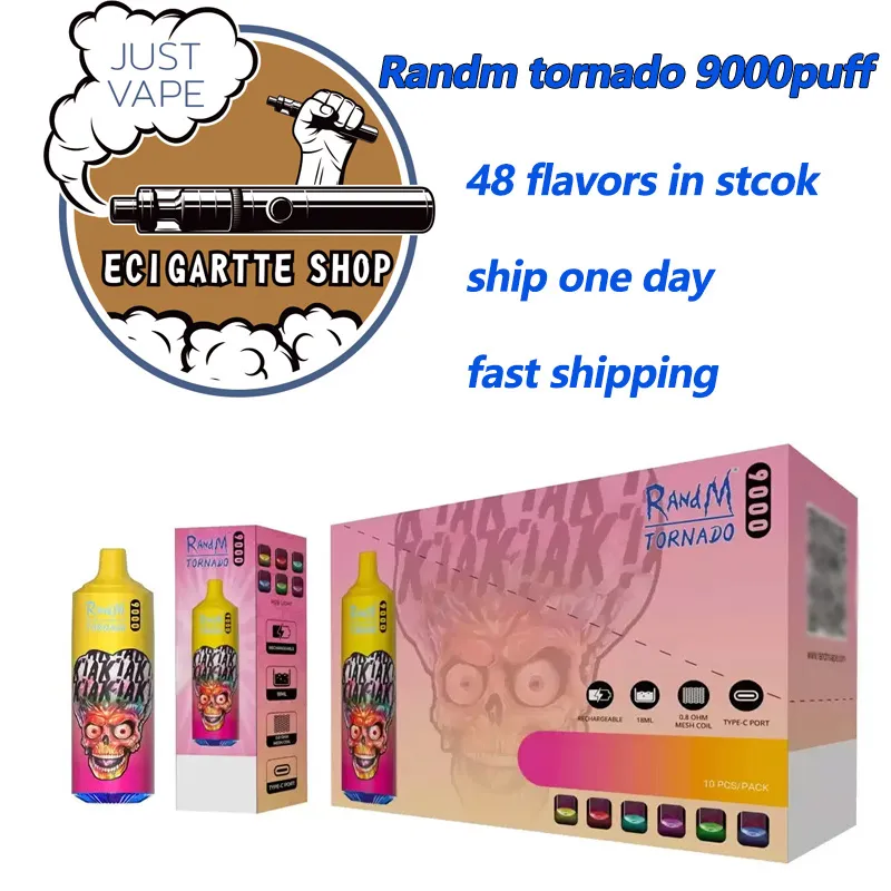 Original Randm Tornado 9000 Puff Disposable E Cigarettes Puff 9k Mesh