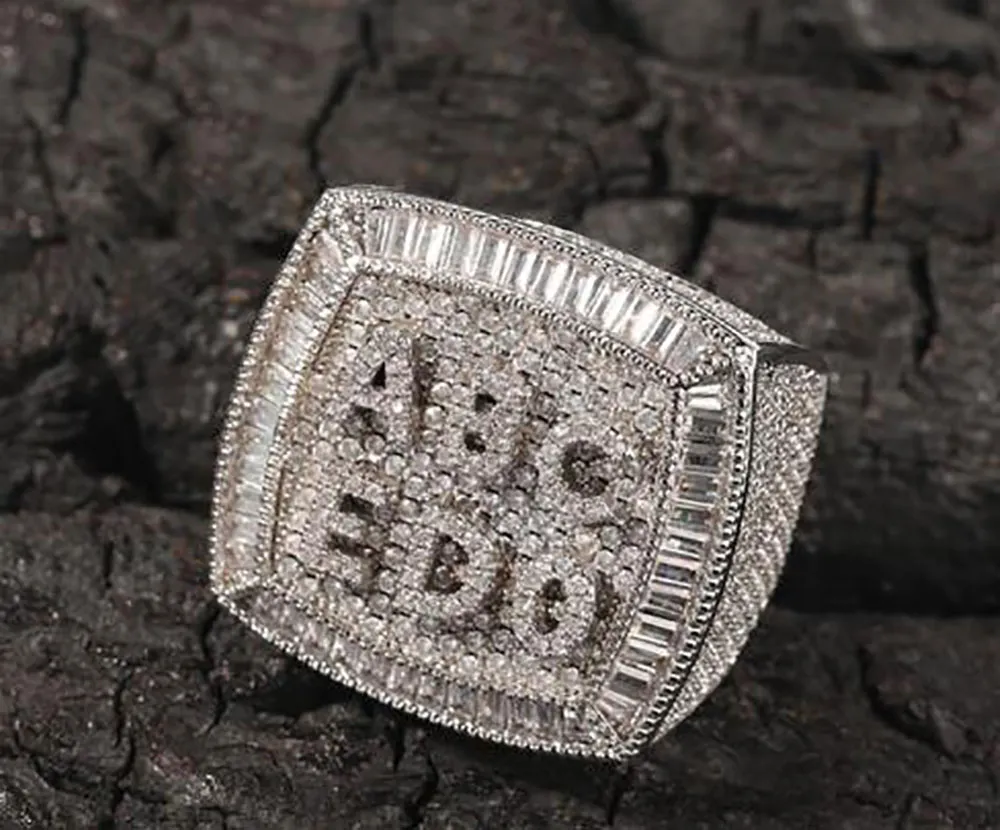 DHgate.com:Custom Mens & Womens Iced-Out A-Z Initial Cubic Zirconia ...