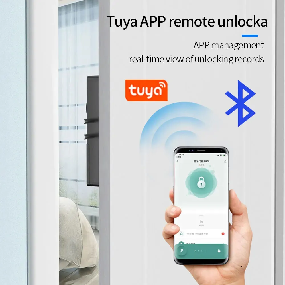 Smart Door Lock With IC Card Access For Wooden Doors Bluetooth Enabled ...