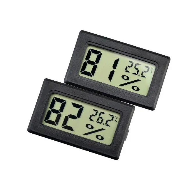 Black White Mini Updated Embedded Digital LCD Thermometer Hygrometer ...