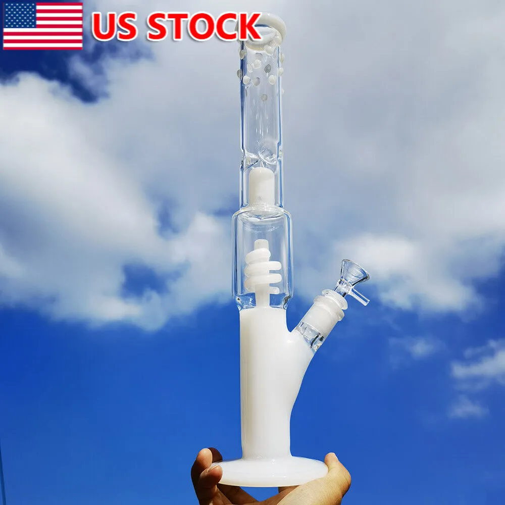 Glass Smokings Bong With Percolate Water Pipe, Bubbler, And Bowl 15.5 ...
