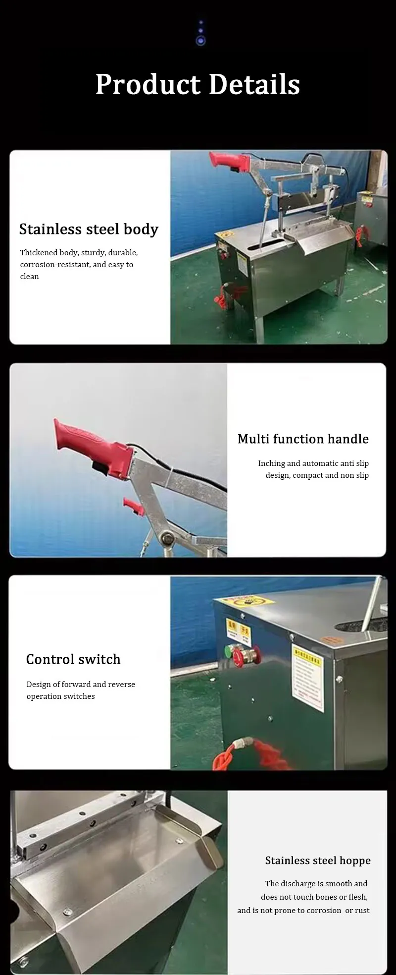 Commercial Stainless Steel Pig Sheep Ribs Bone Chopper Cutting Machine ...