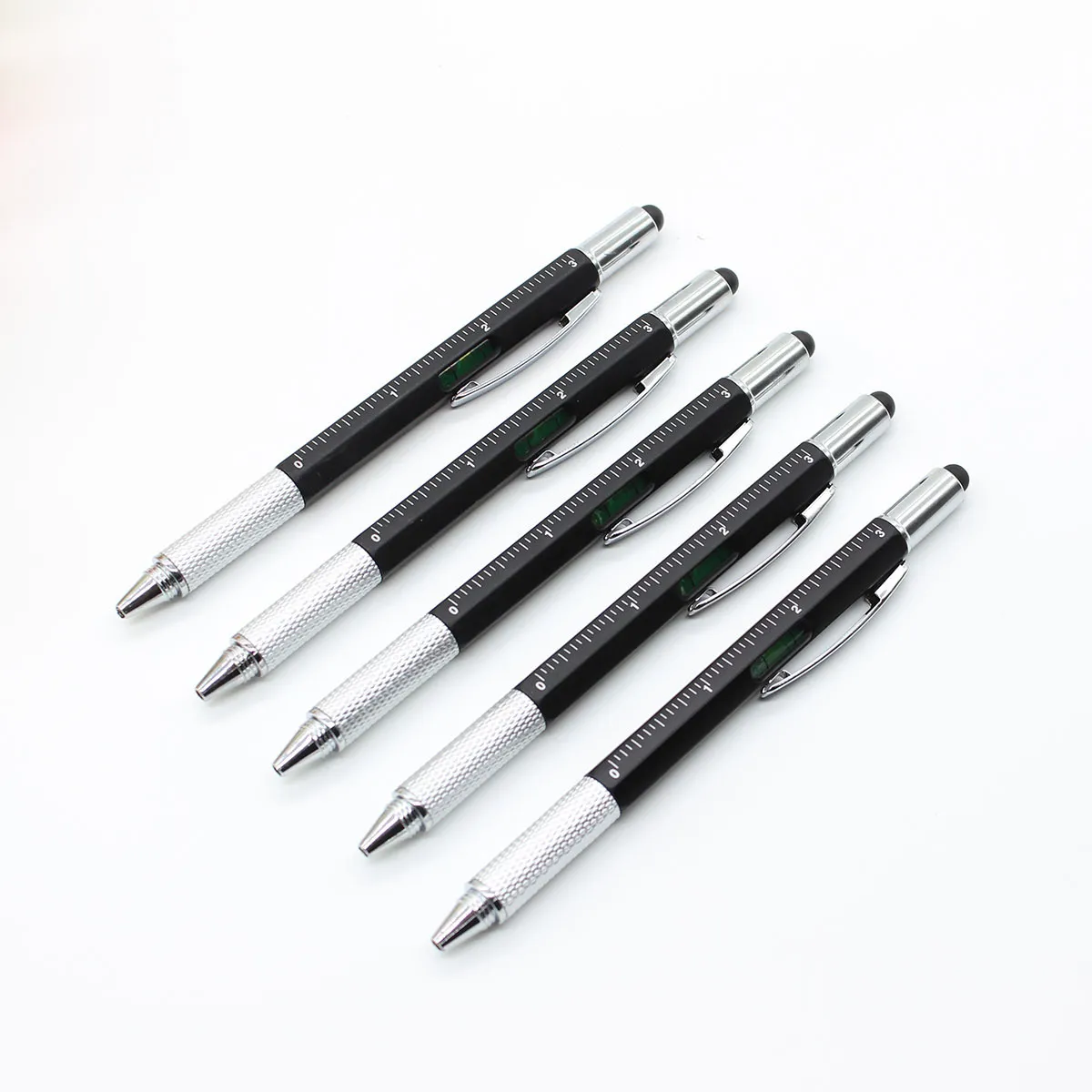 Wholesale Plastic Ballpoint Pen 6 In 1 Tool Screwdriver Ruler Spirit ...