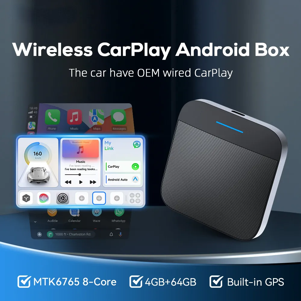 Car AI Box Wireless CarPlay Android Auto Dongle 8 Core 4G LTE, 128GB ...