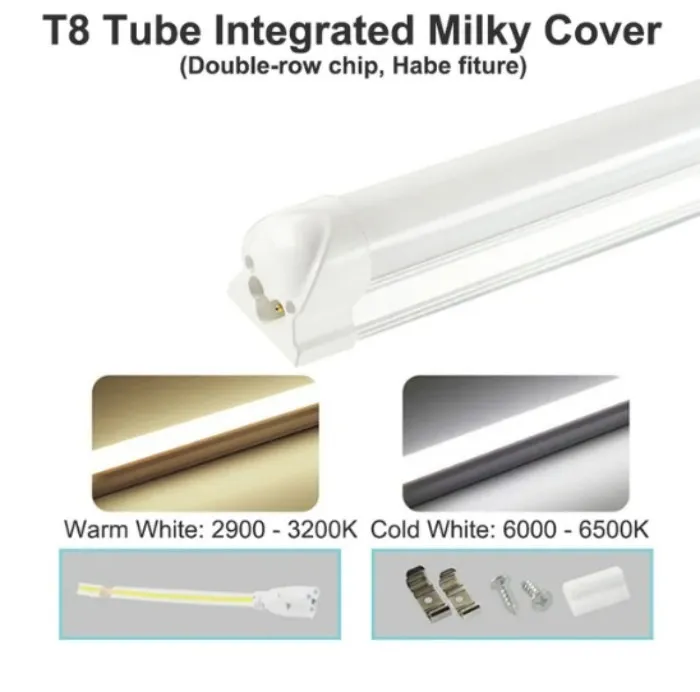 LED Tube T8 T5 Fixtures Bracket 10w 60cm 120CM 2Feet Fluorescent Light ...