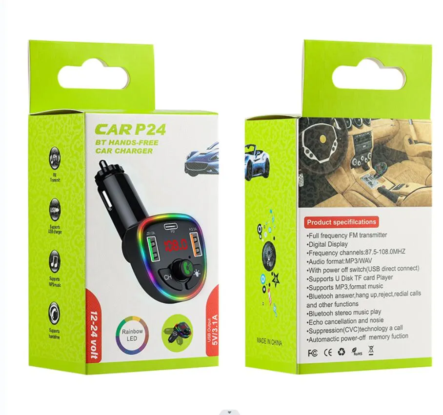 DHgate.com:Dual USB C PD 18W Car Charger with Bluetooth 5.0 FM Transmitter, Wireless Handsfree ...