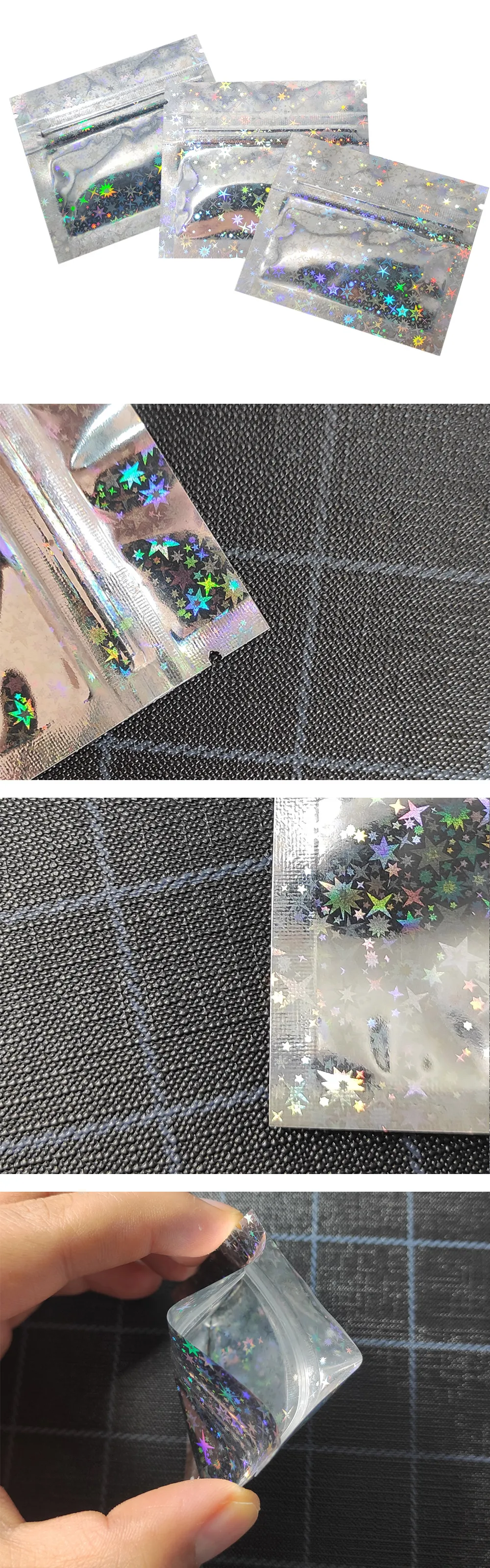 DHgate.com:2024100Pcs Hologram Zip Lock Aluminum Foil Pouches (7.5x6 ...