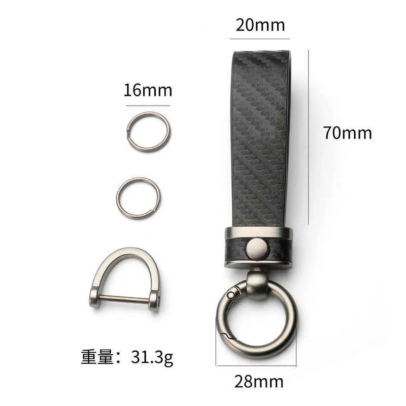 Car Key Auto Parts Premium Carbon Fiber Pattern Car Keychain Custom ...