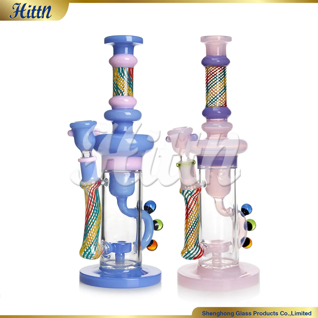 Hookah Recycler Bong Dab Rig Recycler Big Glass Bong Marble Decoration ...