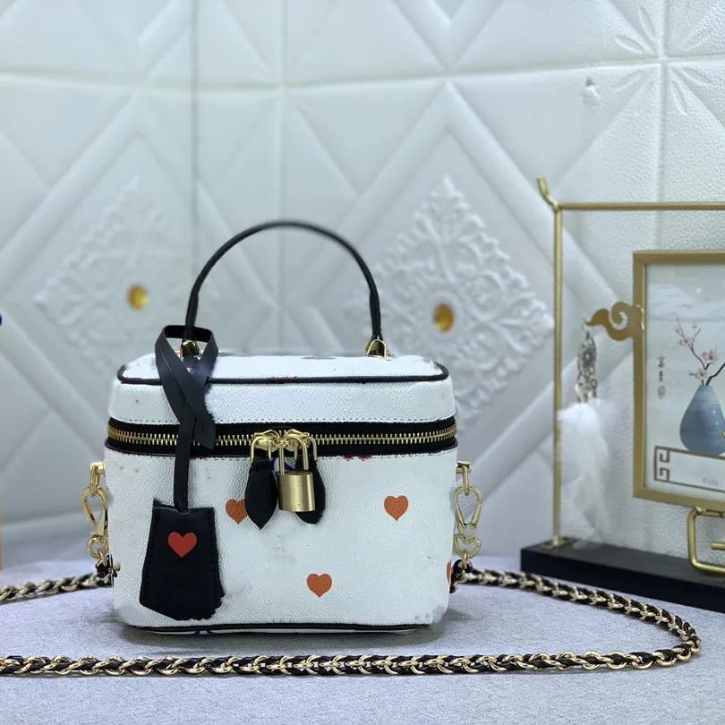 Luxury Cotton Cosmetic Bag, Geometric Zipper Vanity Case, Shoulder ...