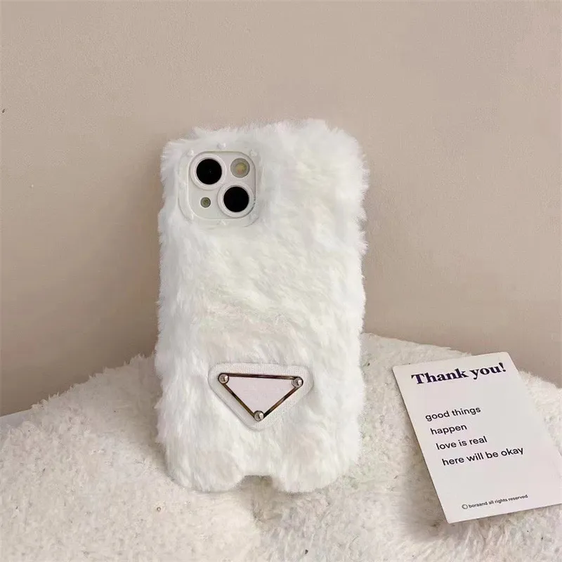 DHgate.com:White Fuzzy Phone Case for iPhone 2024 Pro Max with Triangle ...