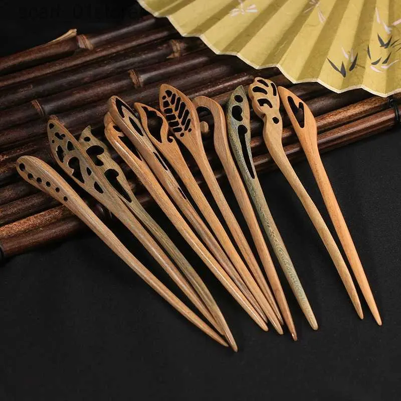 DHgate.com:Handmade Green Sandalwood Hair Pins Hair Stick Wood ...