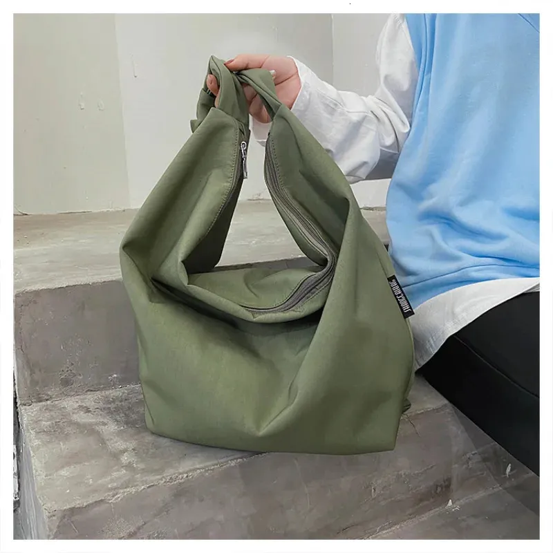 Solid Color Canvas Tote Bag for Women - Casual Shoulder Bag with Simple ...