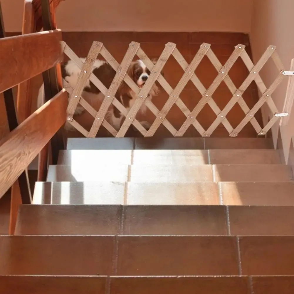 Safety Gate: Wooden, Retractable Pet Gate for Baby Door & Dog Stairways ...