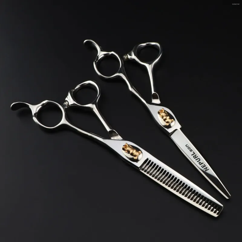 DHgate.com:6.0 Inch Silver Bear Screw Hair Scissors, Stainless Steel ...