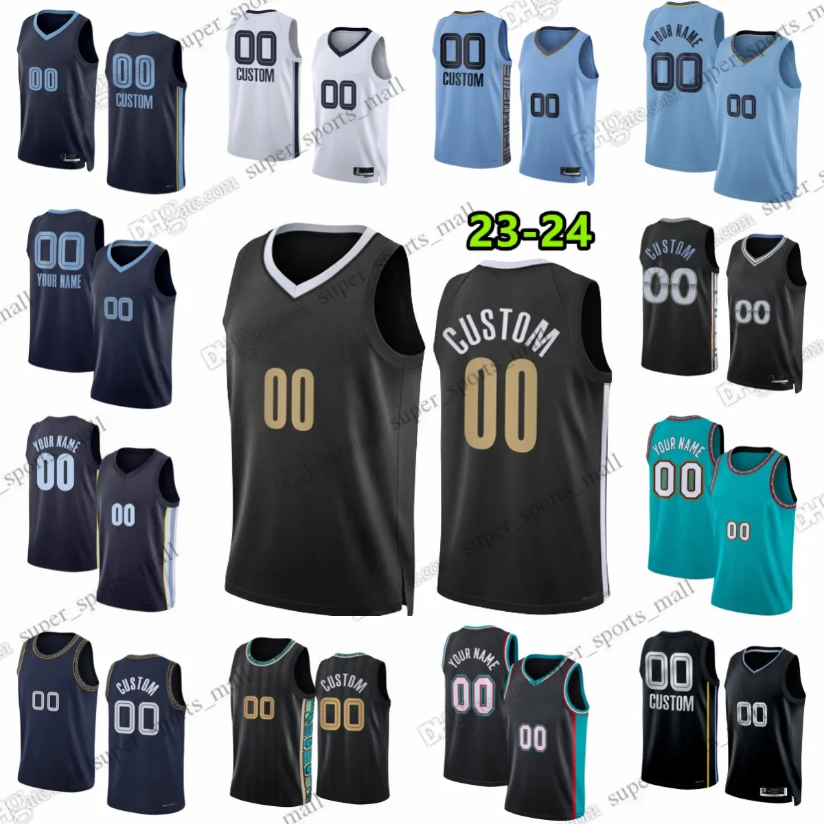 Custom Basketball Jerseys For 2023 24 Season Ja Morant, Jaren Jackson ...