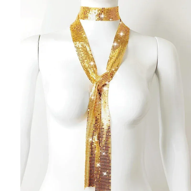 DHgate.com:Aluminum Alloy Sequin Scarf, Sexy Metal Chain Long Choker ...