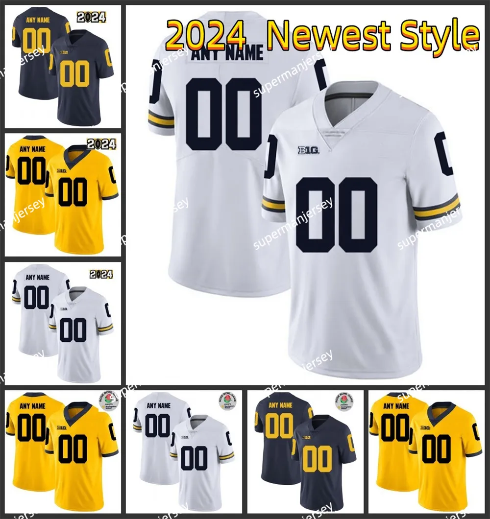 Roman Wilson 2024 Rose Bowl Michigan Football Jersey Cornelius Johnson ...