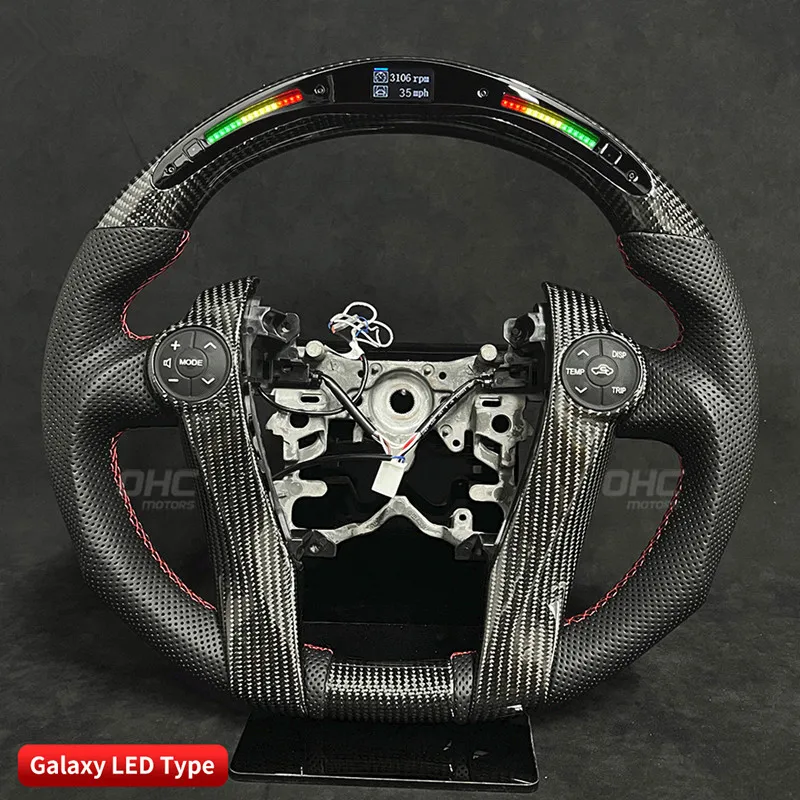Carbon Fiber Steering Wheel with LED for Toyota Prius C Aqua - Stylish ...
